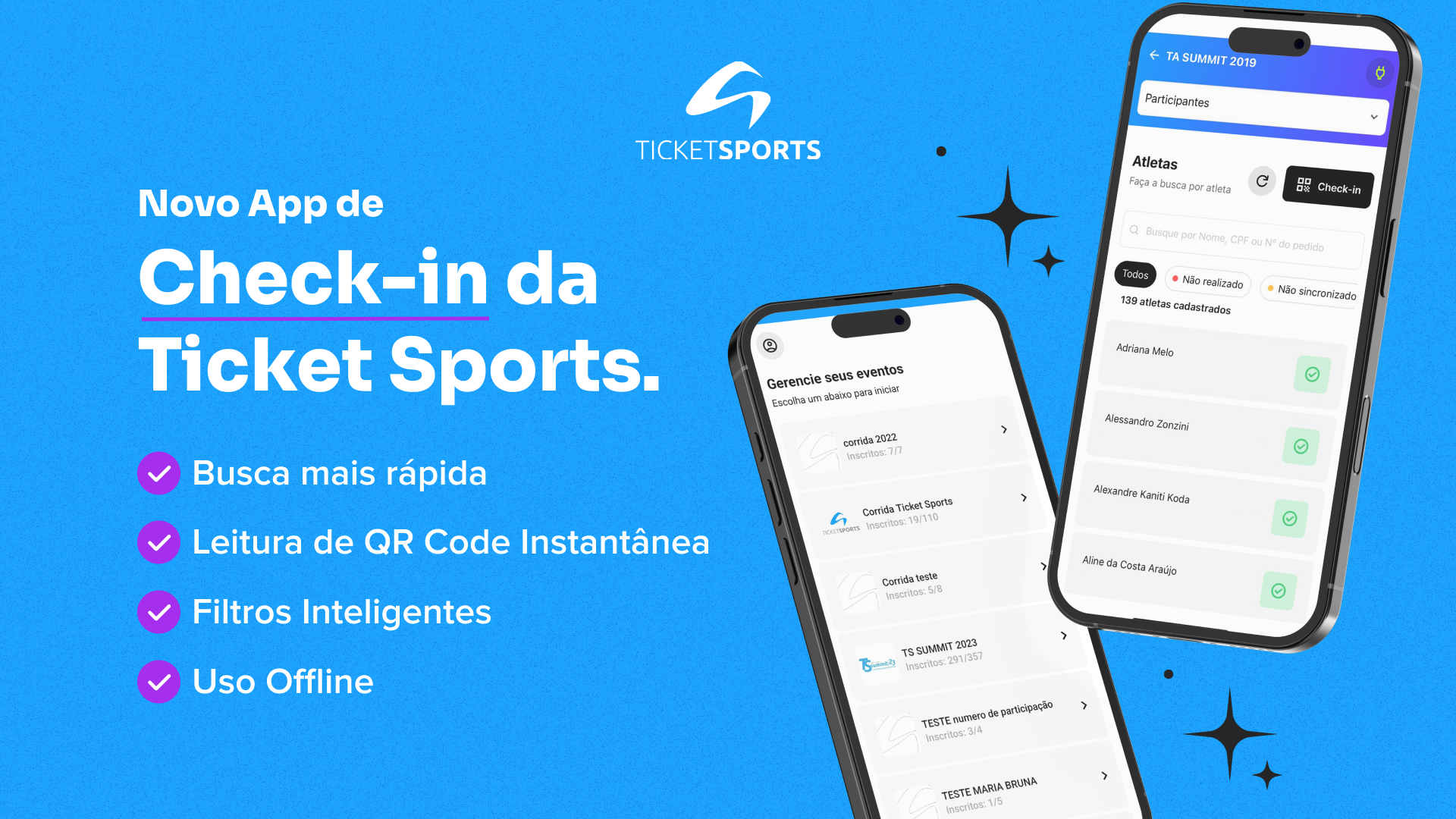 Novo App de Check-in da Ticket Sports - Ticket Sports HUB